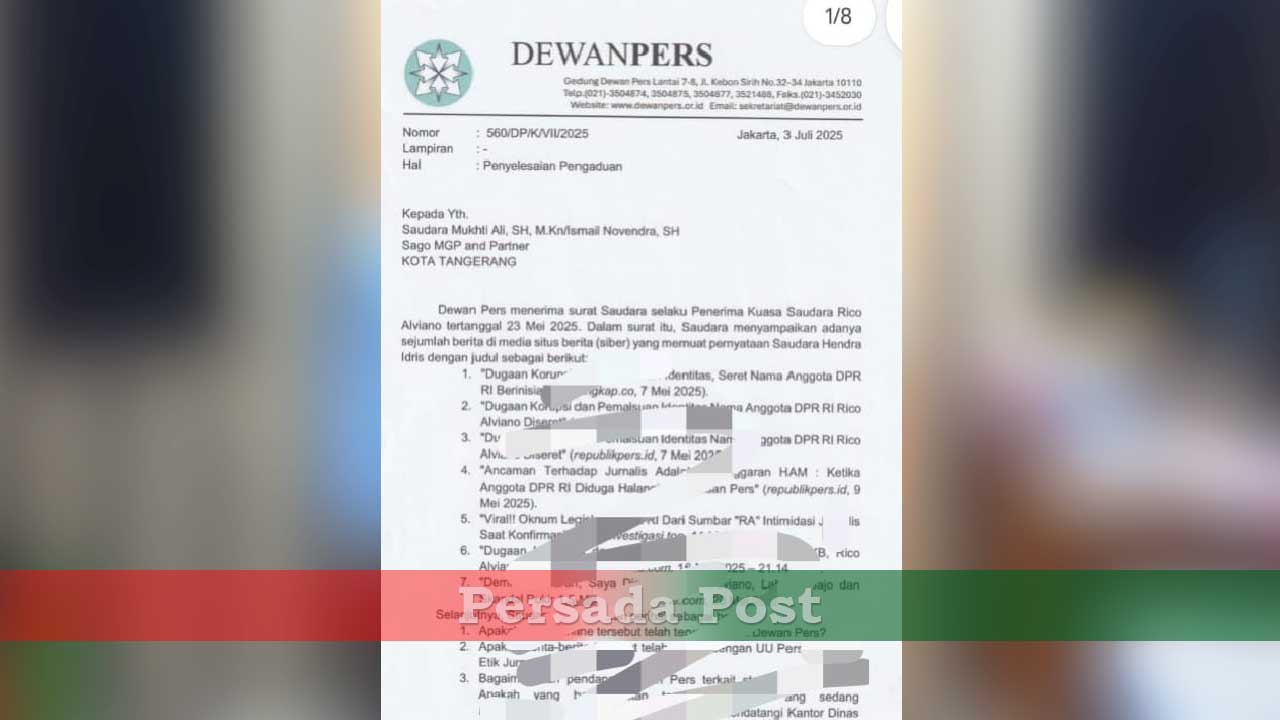 Pasca Rekomendasi DP: Diduga Cemari Nama Baik Rico Alviano, Hendra ...
